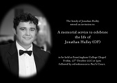 Memorial Service for Jonathan Hulley (K2010-16) - Old Framlinghamians